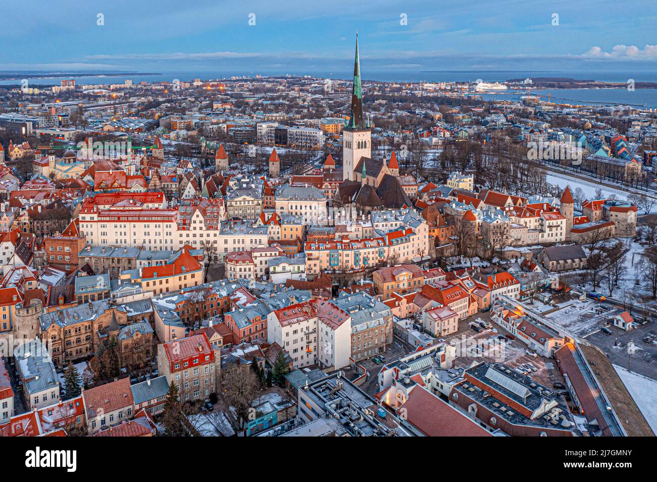 Aerial view tallinn center hi-res stock photography and images - Alamy