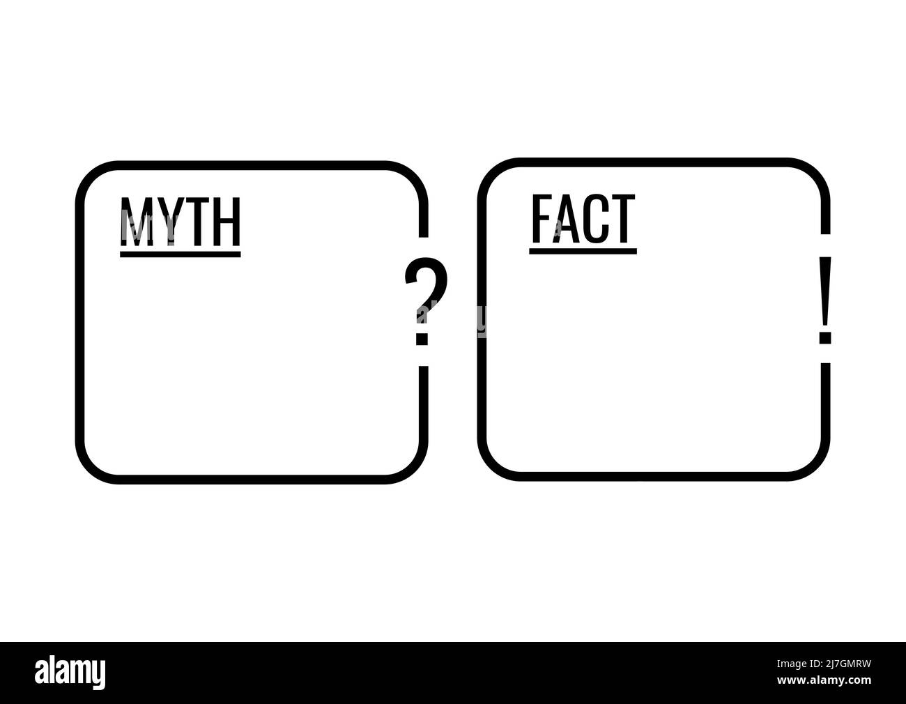 Myth and fact check list line art vector set Stock Vector Image & Art ...