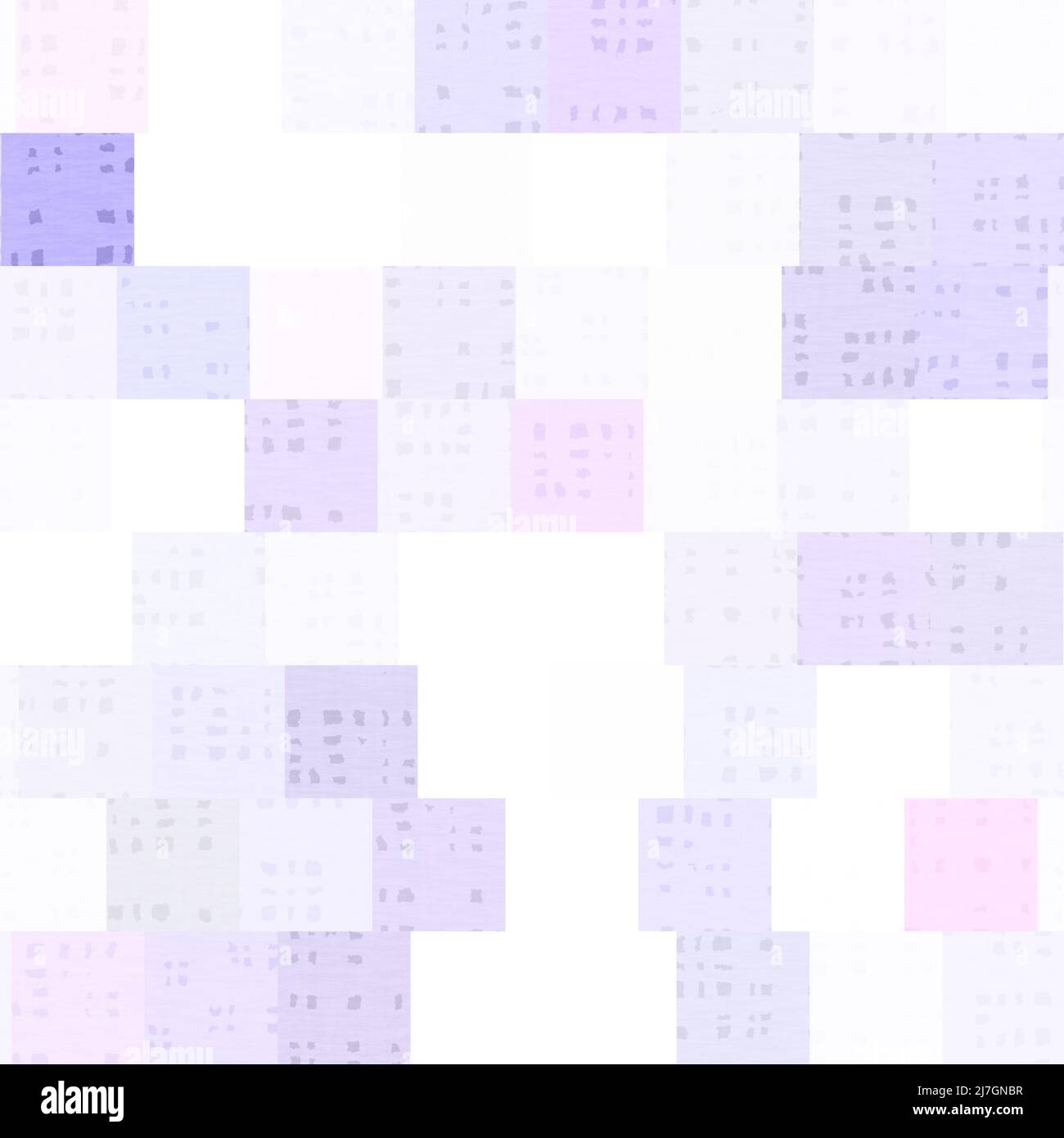 Random patchwork purple mosaic pixel grid seamless pattern. Modern ...