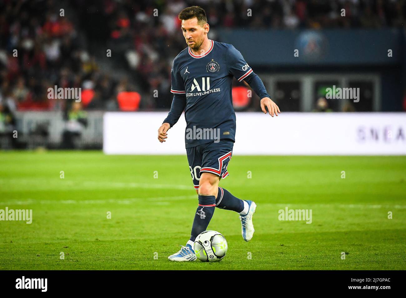 Paris, France, France. 8th May, 2022. Lionel (Leo) MESSI of PSG during ...