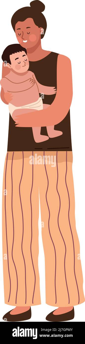 woman carrying baby Stock Vector Image & Art - Alamy