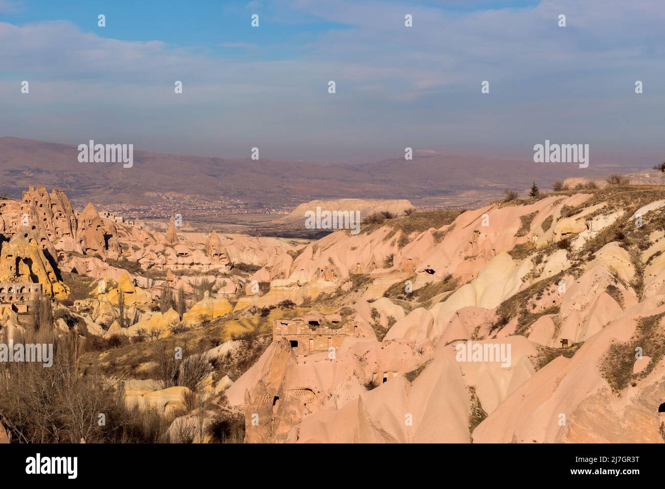 Amazing rocks in Zelve by night. Cappadocia Earth Pyramids. Goreme ...