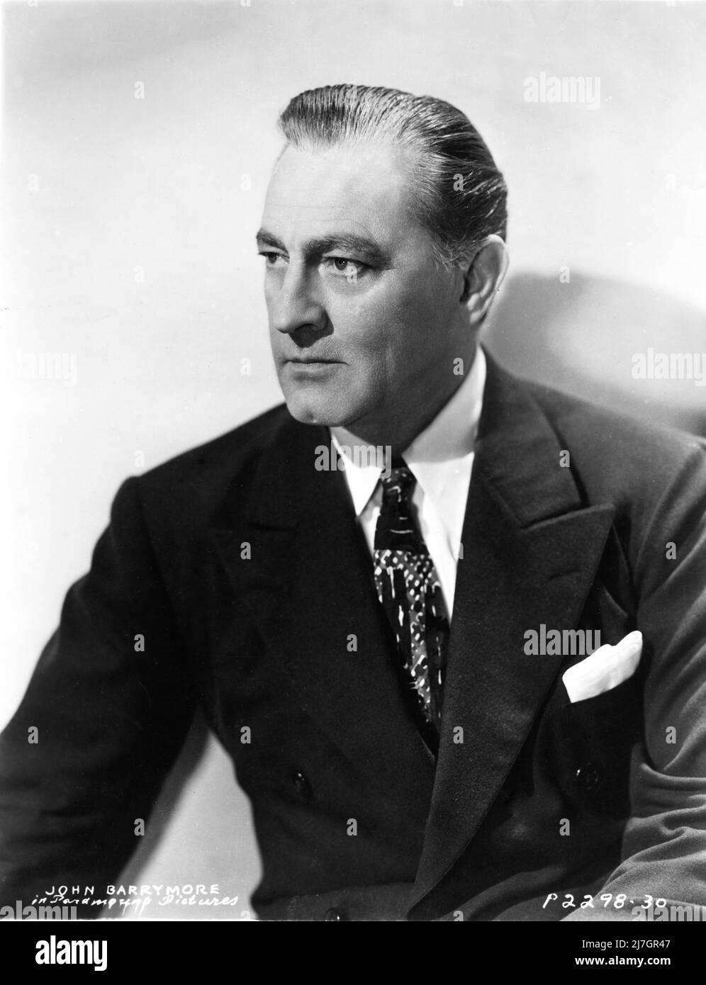 JOHN BARRYMORE 1937 Portrait publicity for Paramount Pictures Stock ...