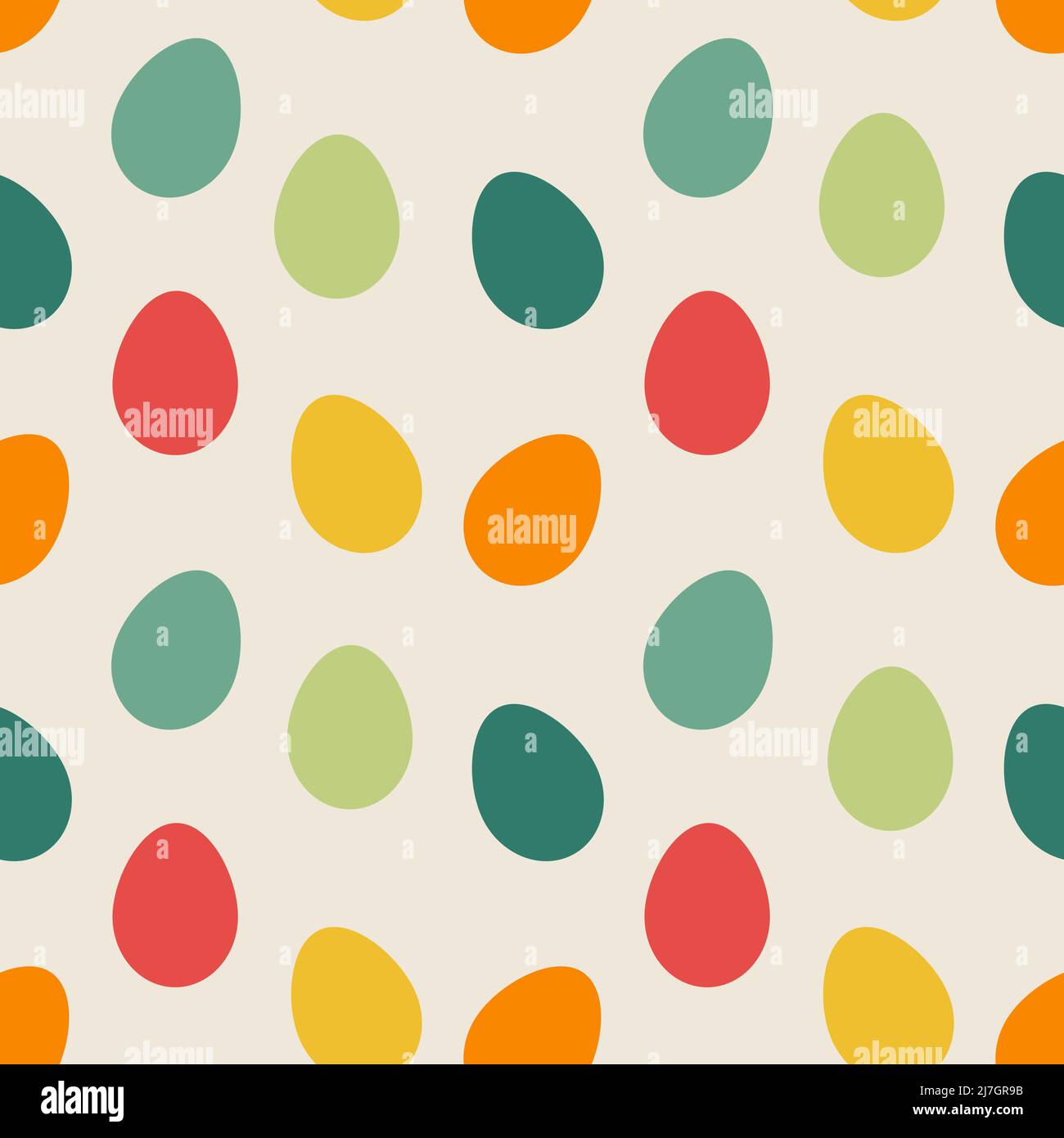 Easter eggs vintage colors style seamless pattern. Vector illustration ...