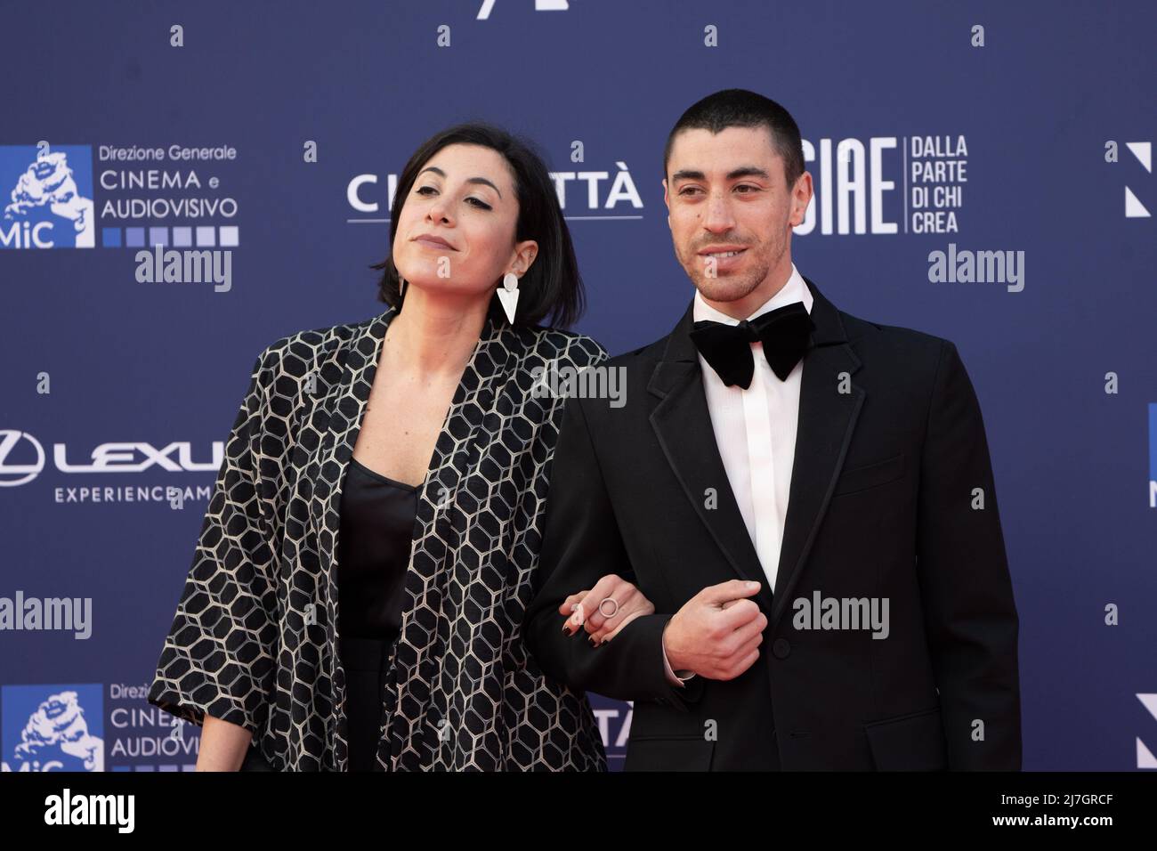 Rome, Italy, May 3, 2022 - Eduardo Scarpetta with his sister Carolina ...