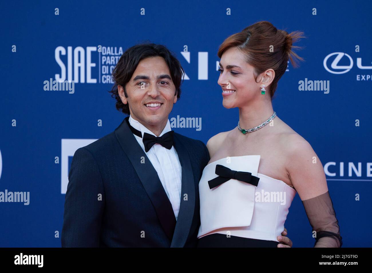 Rome, Italy, May 3, 2022 - Miriam Leone with husband Paolo Carullo ...