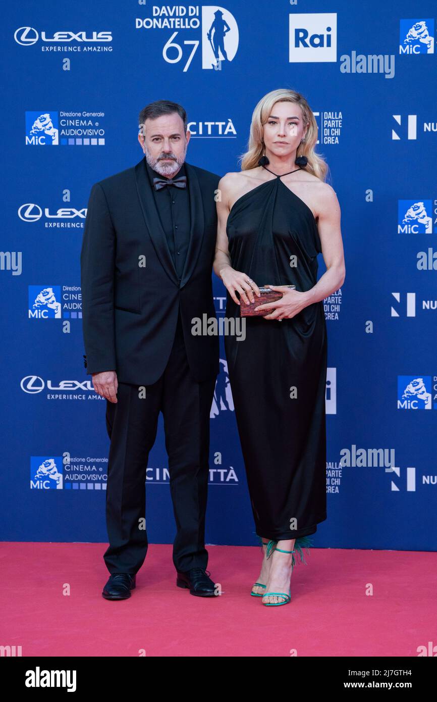 Rome, Italy, May 3, 2022 - Fausto Brizzi with his wife Silvia Salis ...