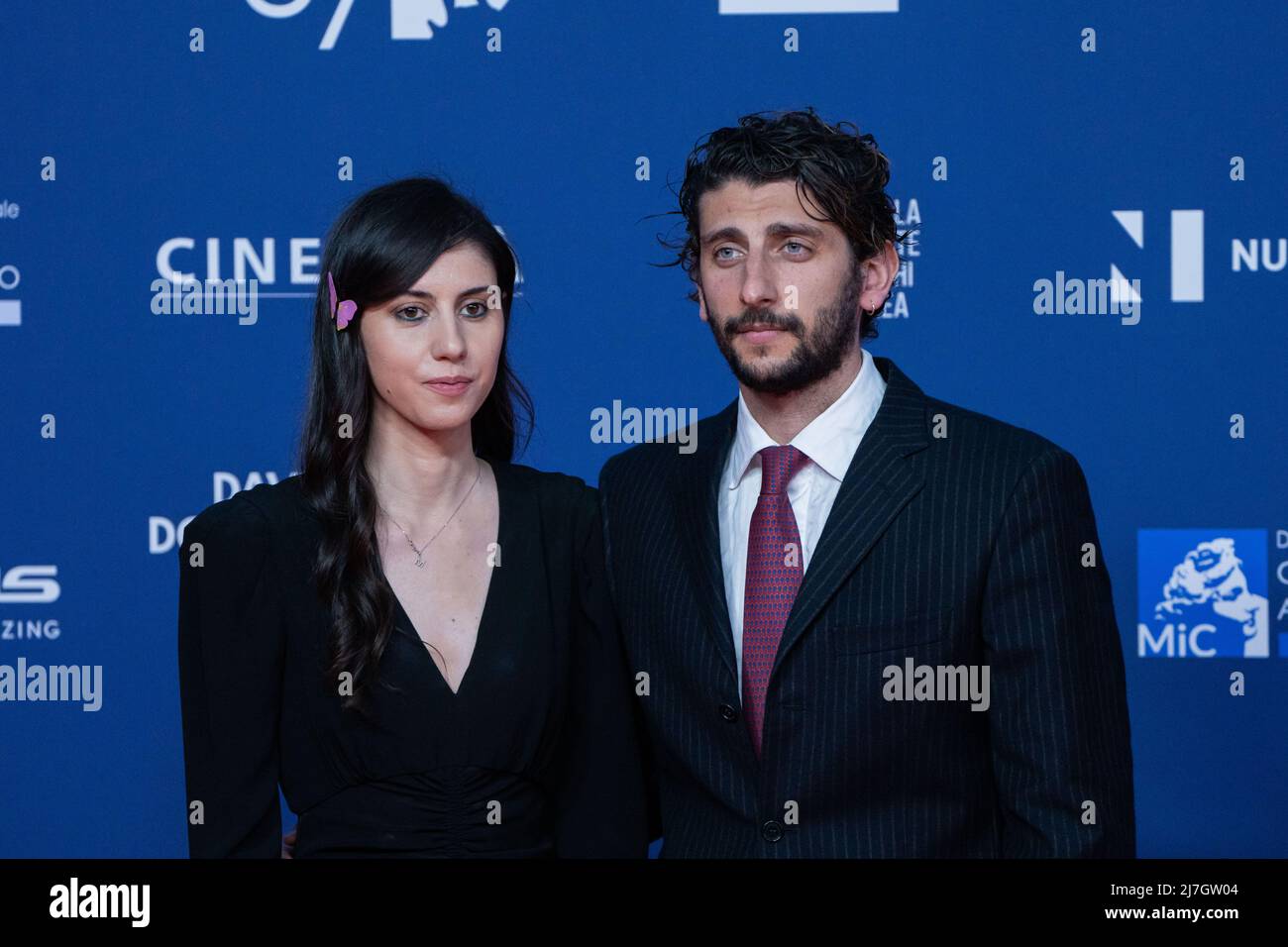 Rome, Italy, May 3, 2022 - Pietro Castellitto with his sister Maria ...