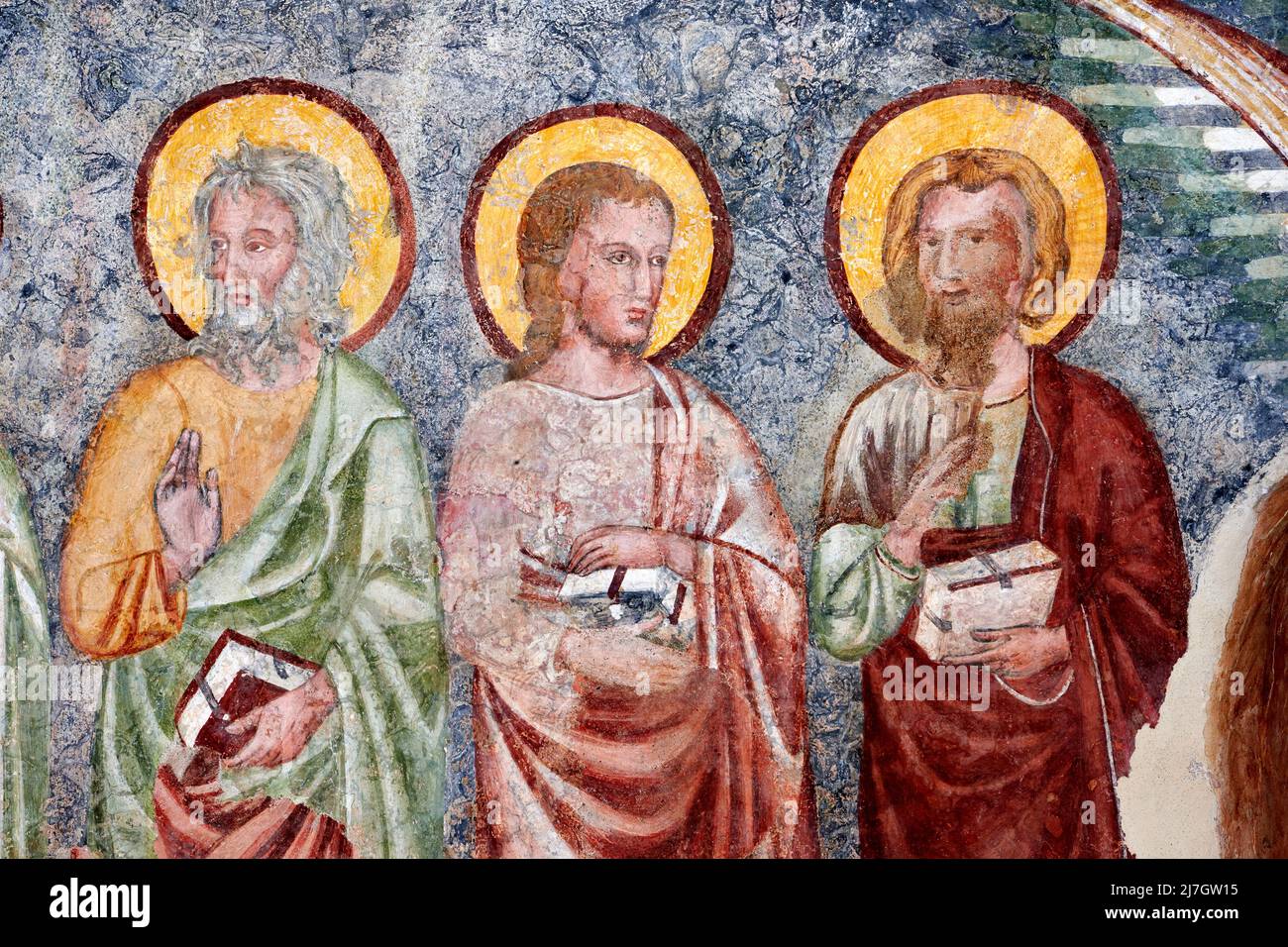 Apostoli - affresco - pittore lombardo del XIII/XIV secolo - Negrone di ...