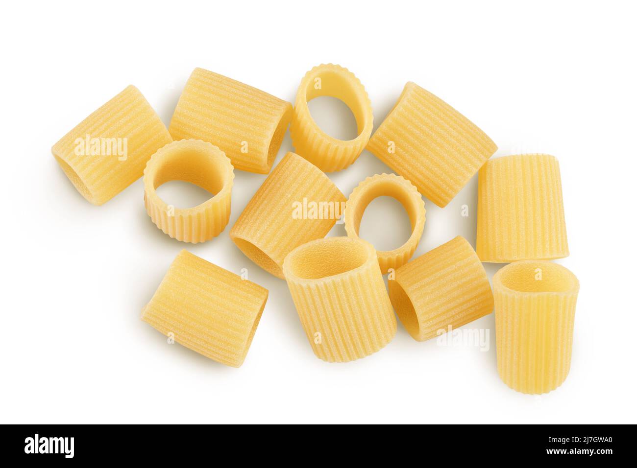 raw italian pasta isolated on white background with clipping path ...