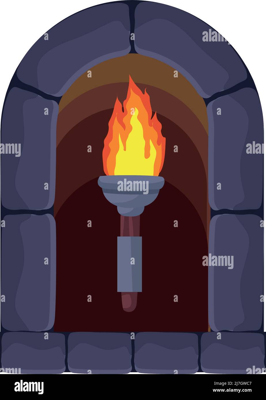 Torch fire castle Cut Out Stock Images & Pictures - Alamy