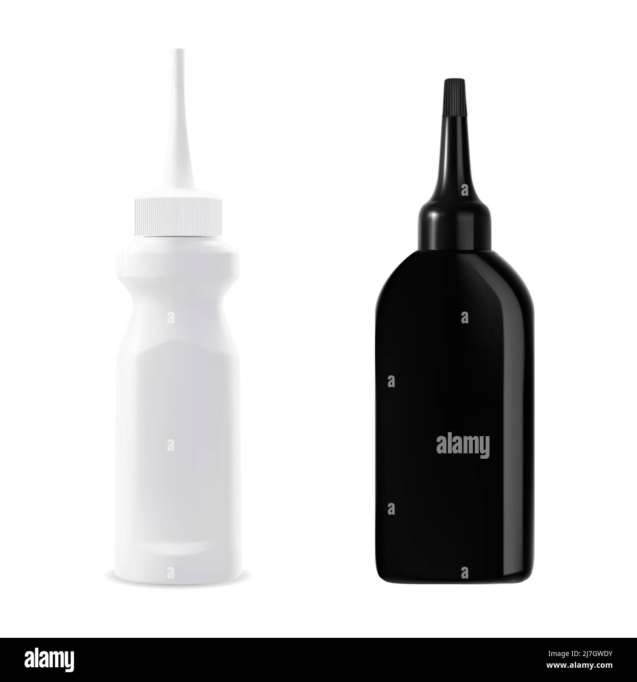 Dye hair bottle set. Hair color product packaging. Salon coloring ...