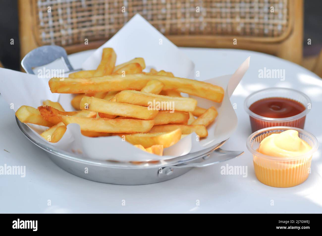 French fries with ketchup or fried potato , fries Stock Photo - Alamy