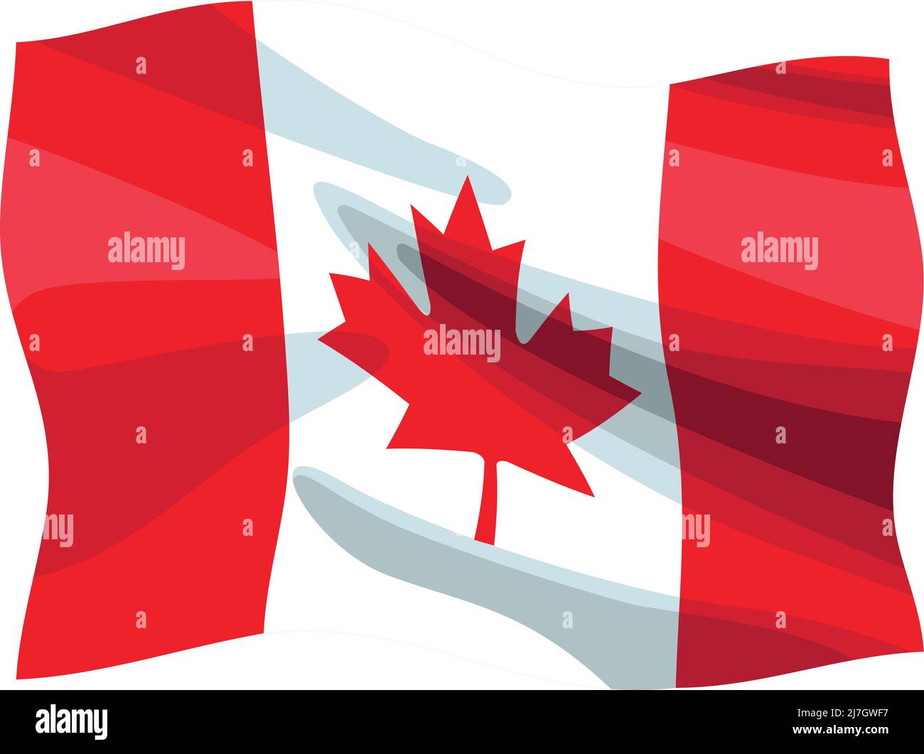 canadian flag waving Stock Vector Image & Art - Alamy