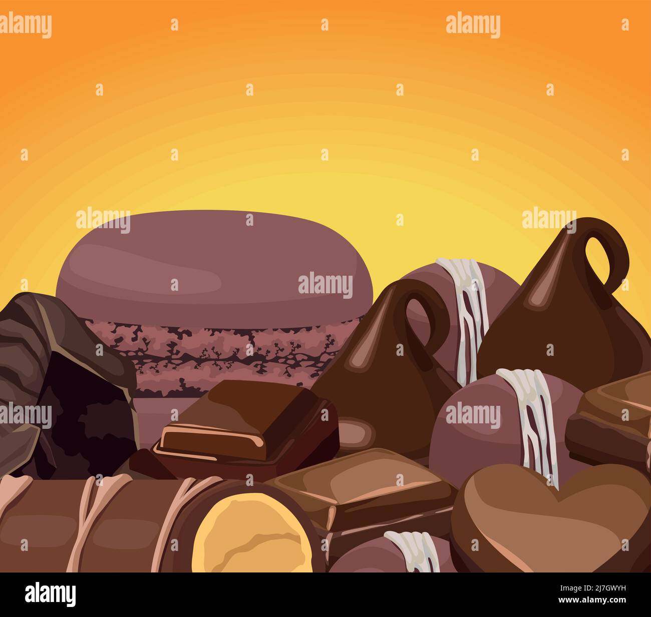 sweet chocolate candies Stock Vector Image & Art - Alamy
