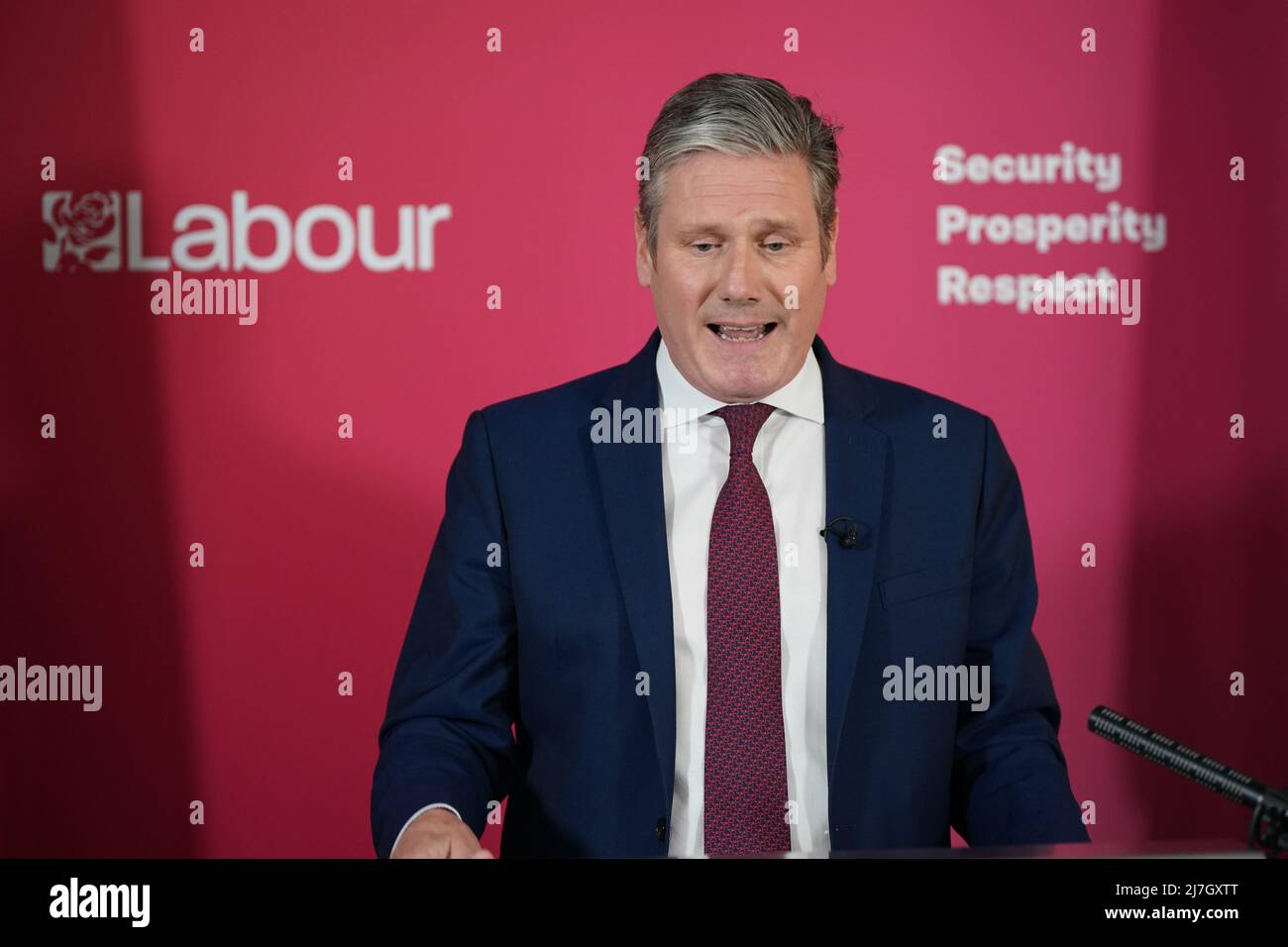 Labour leader Sir Keir Starmer makes a statement at Labour Party ...