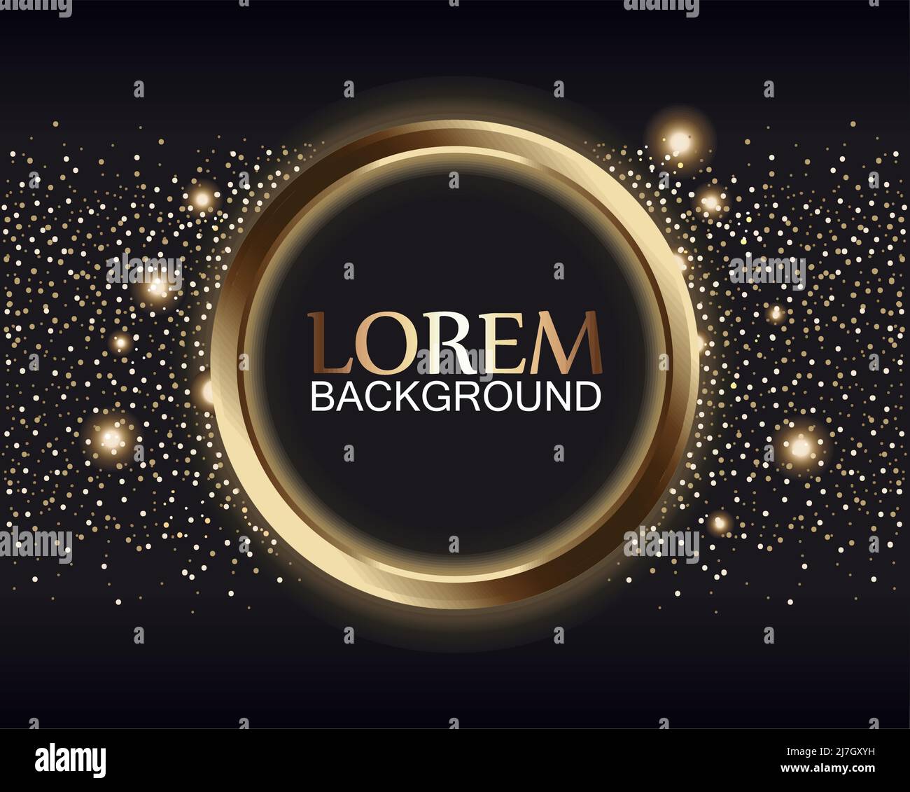 golden circle frame poster Stock Vector Image & Art - Alamy