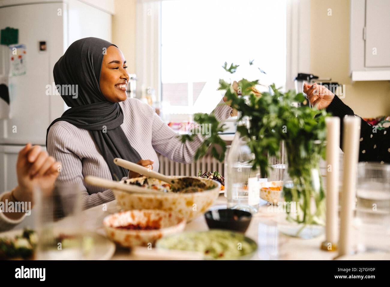 Hijab woman group happy hi-res stock photography and images - Alamy