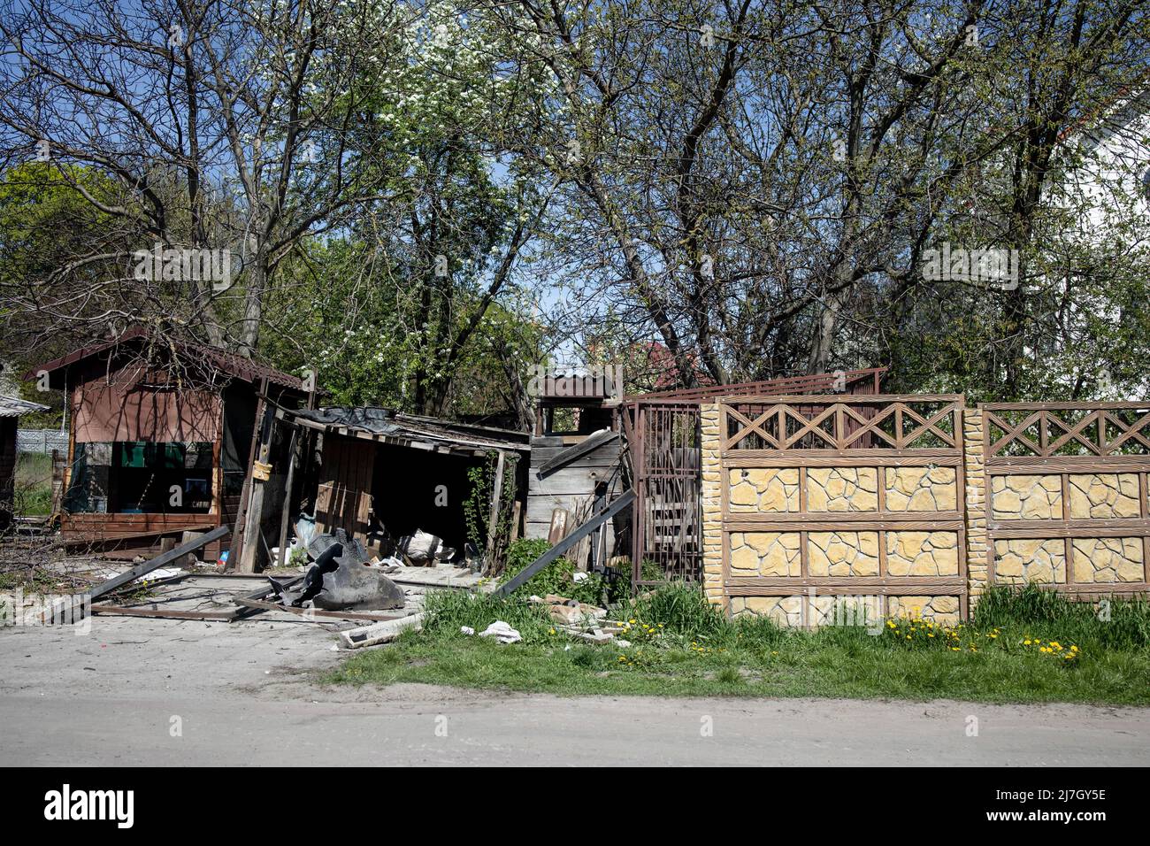 Bucha, Ukraine. 06th May, 2022. Residential areas in Bucha seen ...