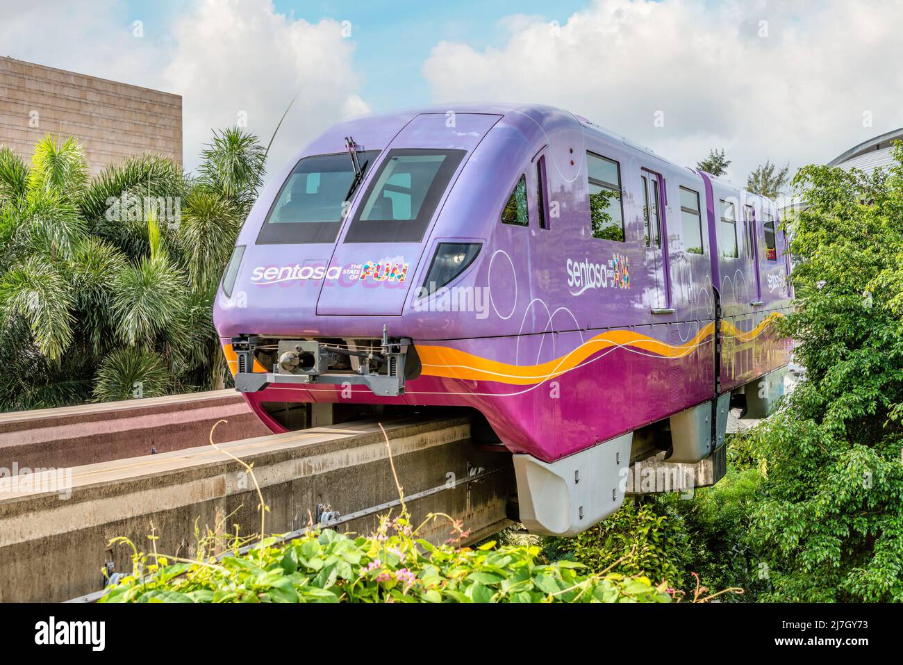 Sentosa Express Island Monorail train, Singapore Stock Photo - Alamy