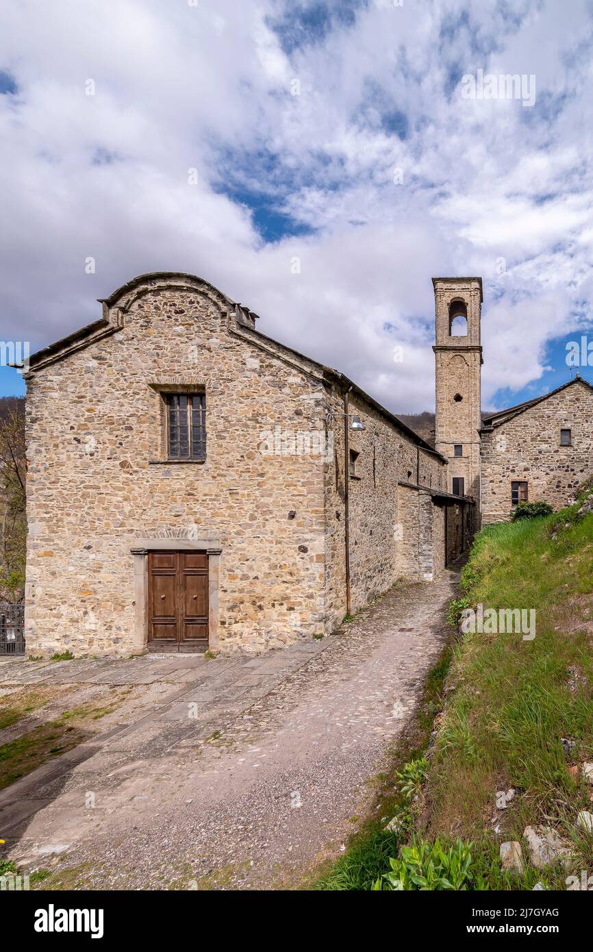 The ancient church and auditorium of San Francesco, Bardi, Parma, Italy ...