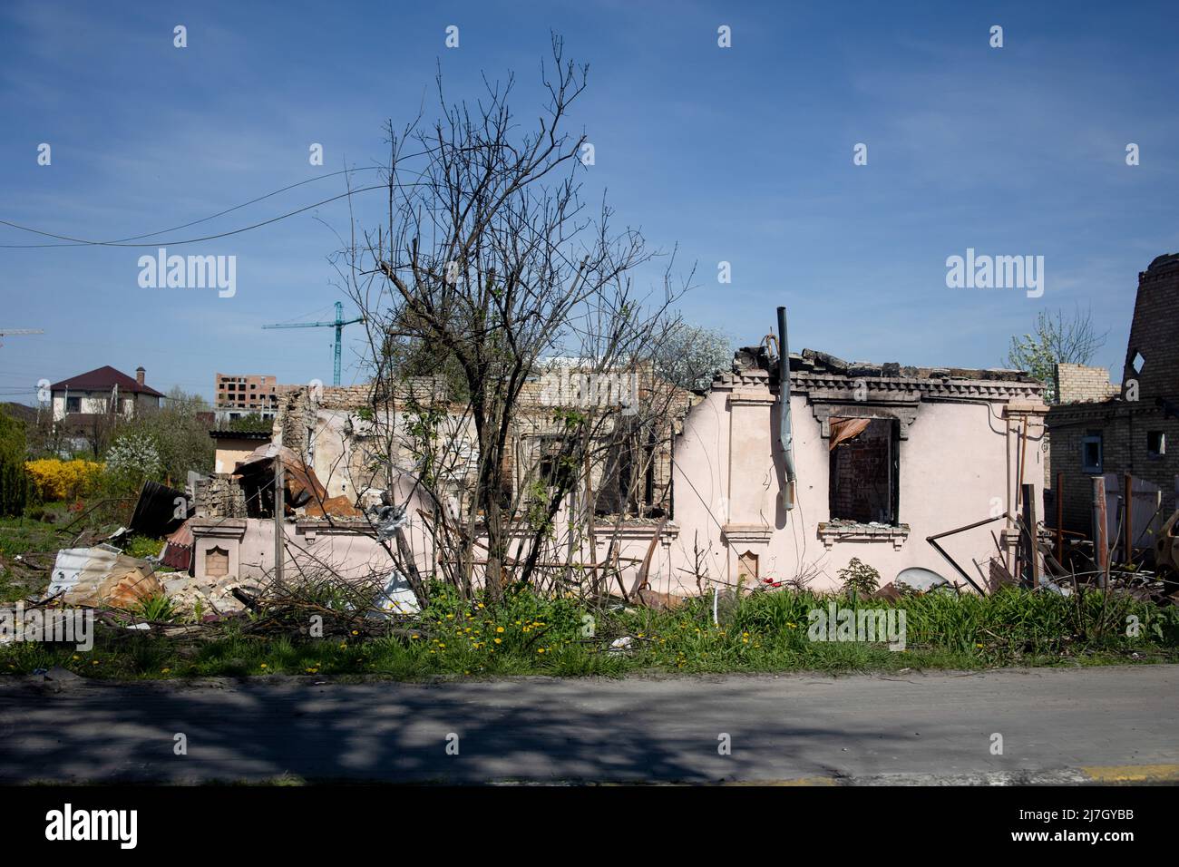 Bucha, Ukraine. 6th May, 2022. Residential areas in Bucha seen ...