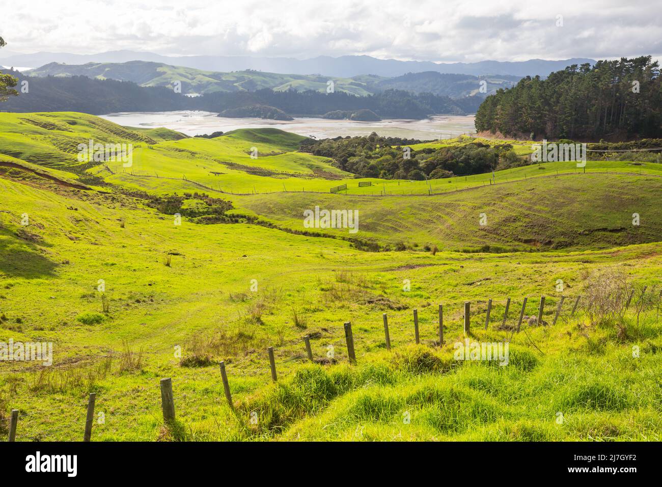 Beautiful rural landscape of the New Zealand at sunrise Stock Photo - Alamy