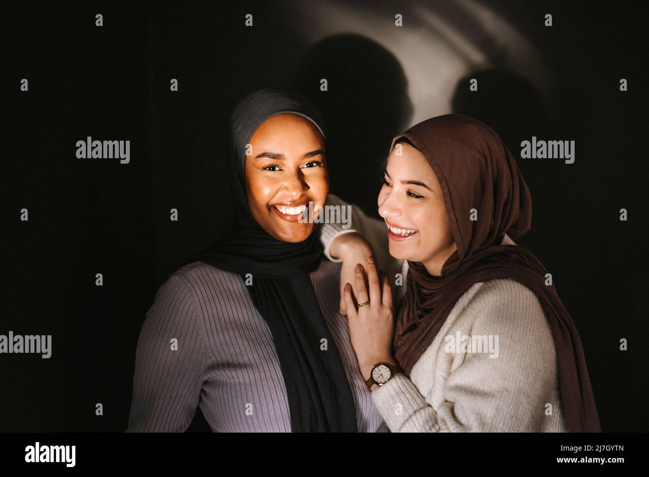 Two muslim women wearing hijab hi-res stock photography and images - Alamy