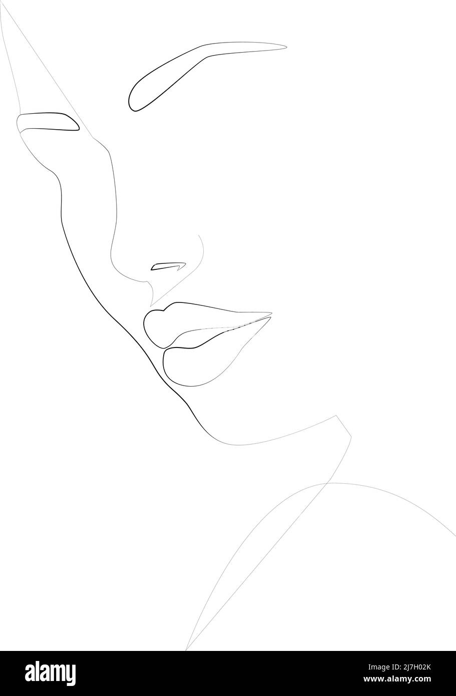 Face Sketch Outline Easy
