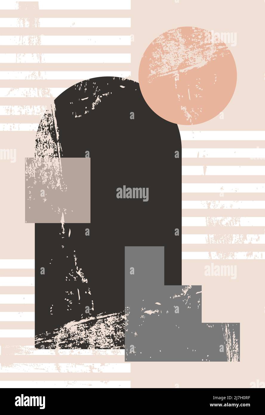 Geometric shapes, with soft shapes. Contrasting colors, graphic design ...