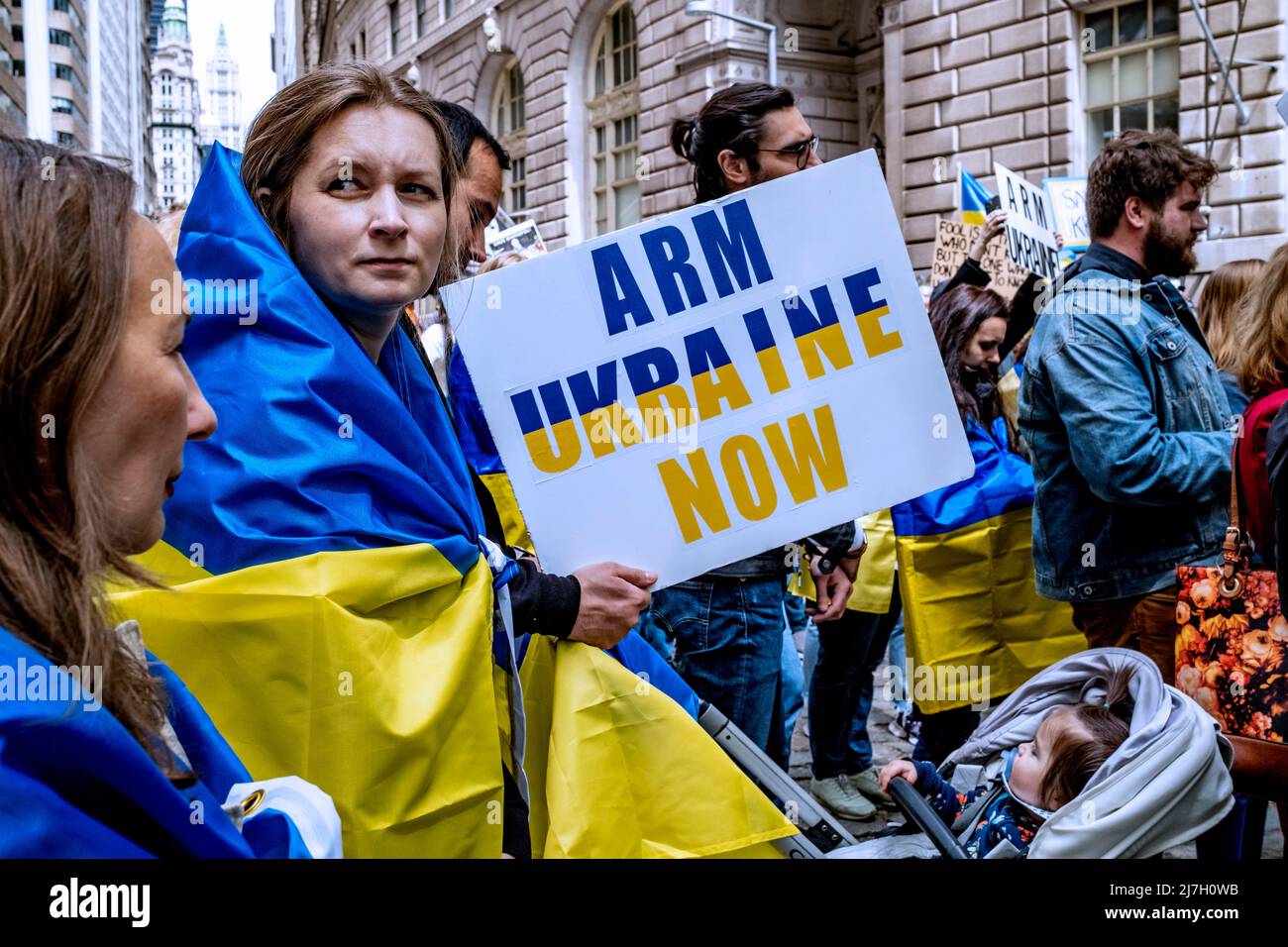 New York, New York, USA. 8th May, 2022. Never Again Rally for Ukraine ...