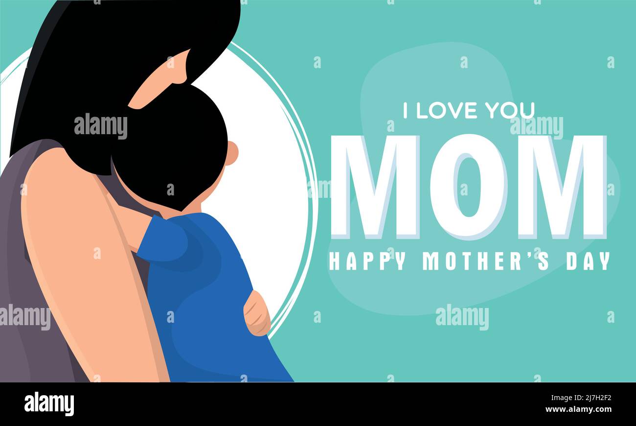 Isolated mom and baby poster vector illustration Stock Vector Image ...