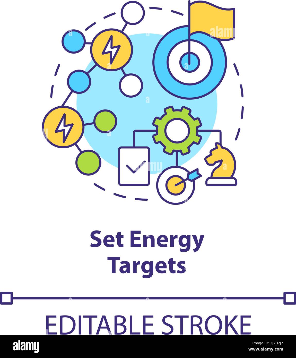 Renewable energy target Stock Vector Images - Alamy