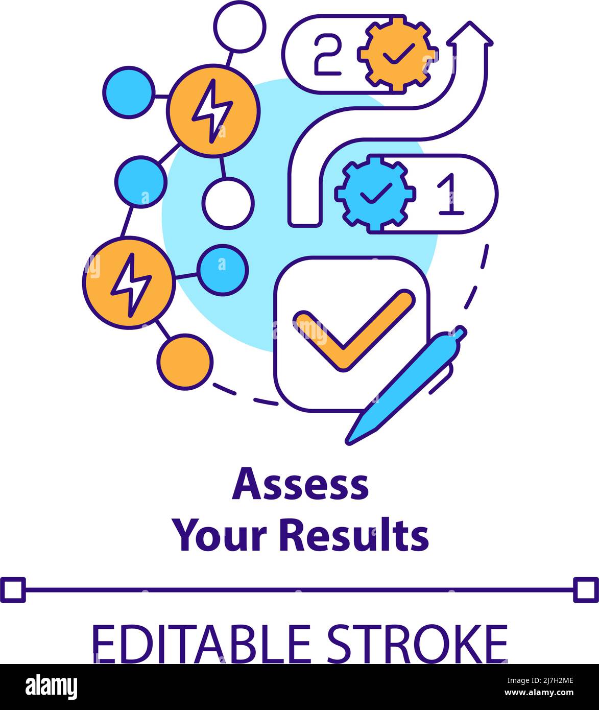 Assess results concept icon Stock Vector Image & Art - Alamy