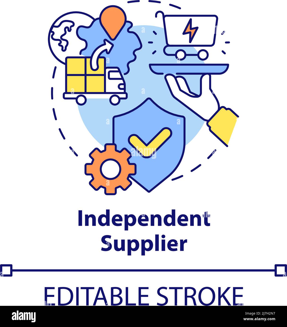 Independent supplier concept icon Stock Vector Image & Art - Alamy