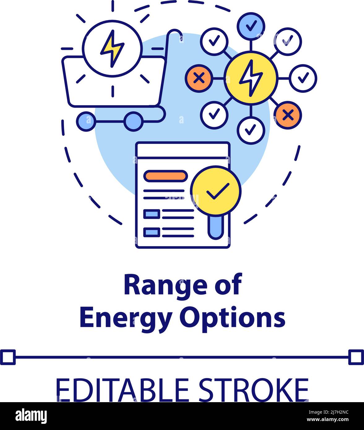 Range of energy options concept icon Stock Vector Image & Art - Alamy