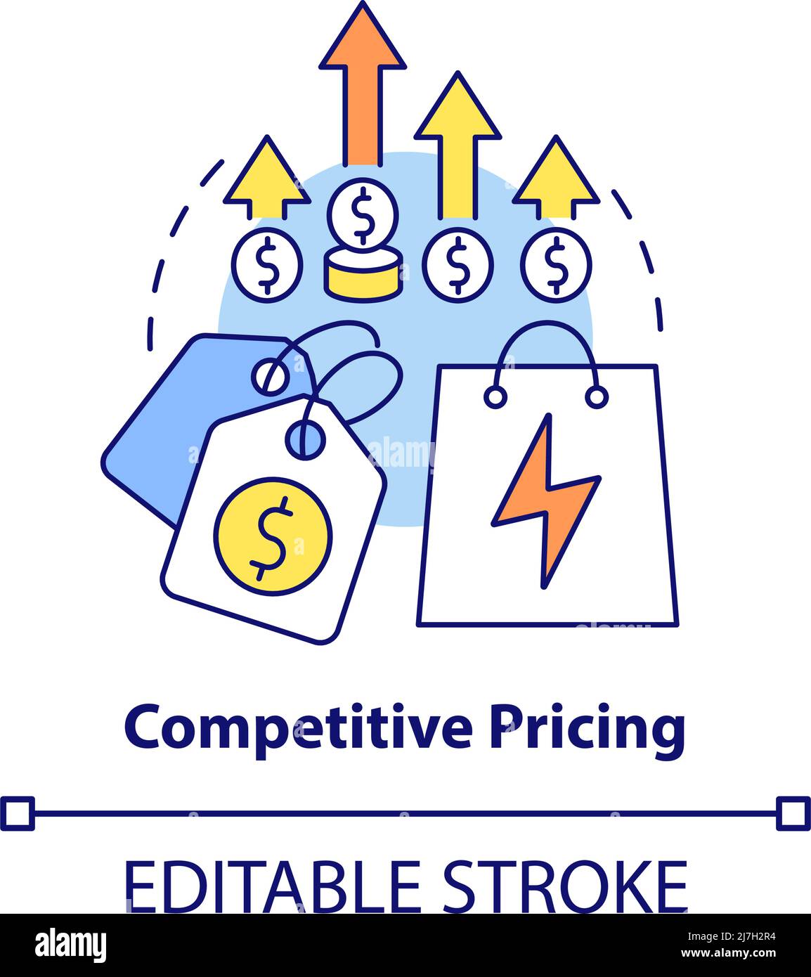 Competitive pricing concept icon Stock Vector Image & Art - Alamy