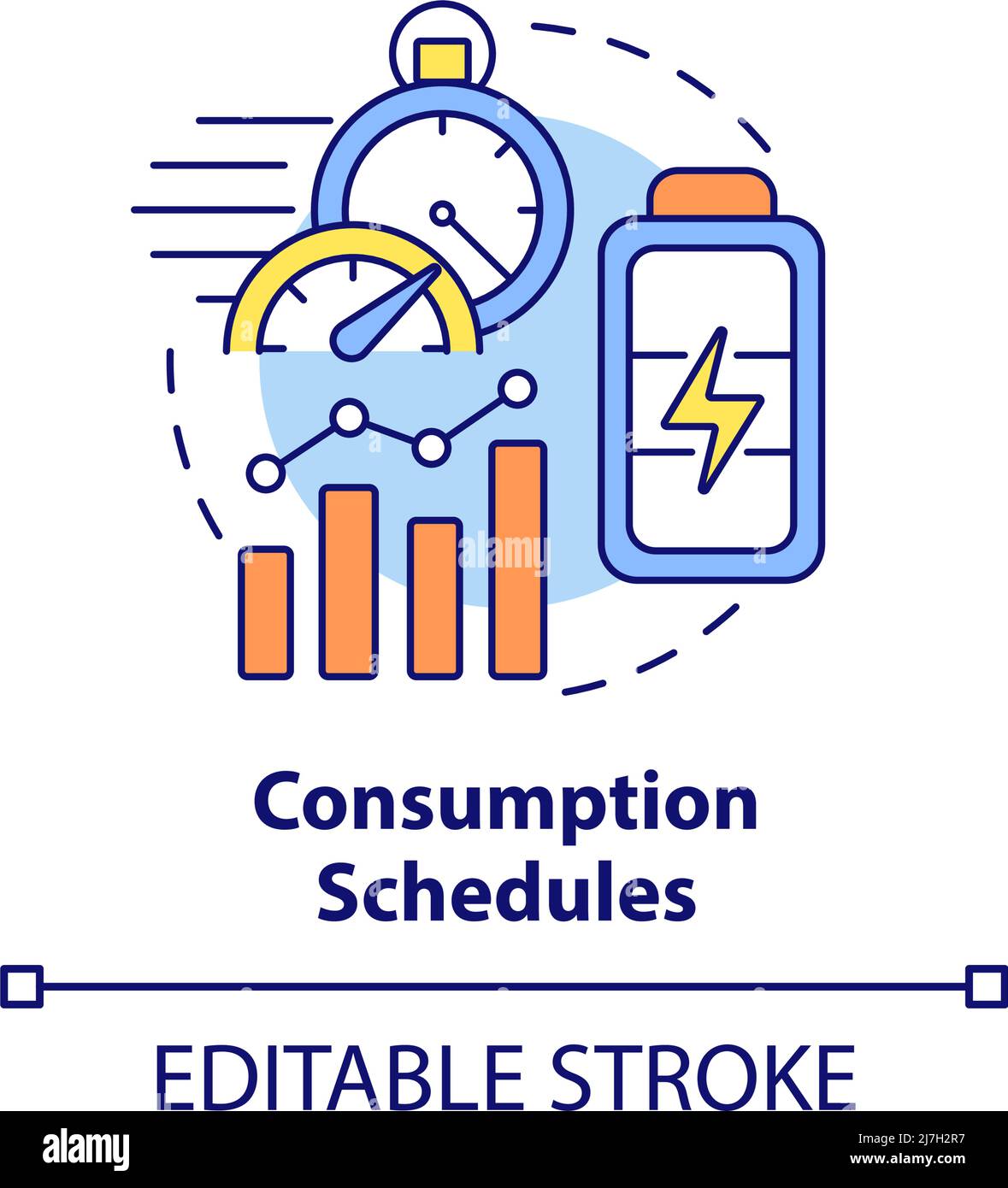 Consumption schedules concept icon Stock Vector Image & Art - Alamy