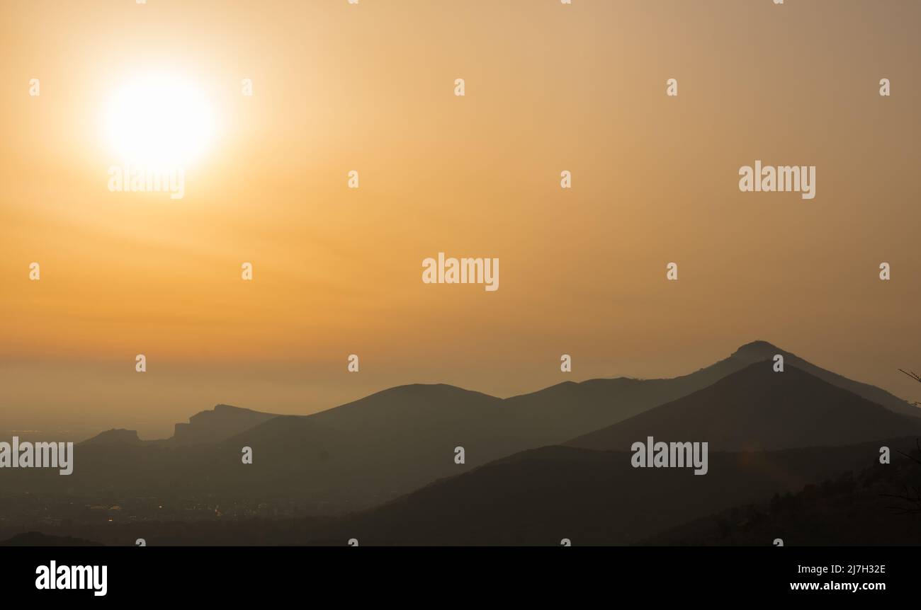 Campania Felix, Italy. Beautiful sunset on the most beautiful sites of ...