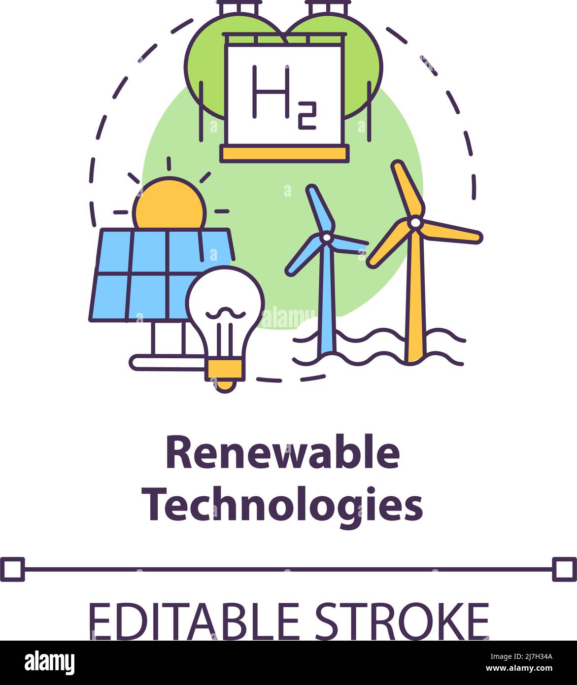 Renewable technologies concept icon Stock Vector Image & Art - Alamy