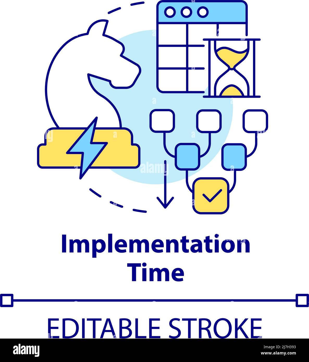 Implementation time concept icon Stock Vector Image & Art - Alamy