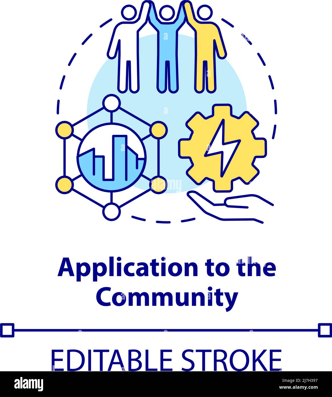 Application to community concept icon Stock Vector Image & Art - Alamy