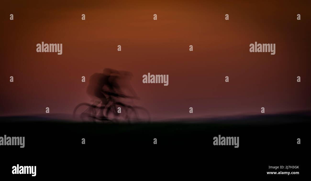 Morava river with color sunrise near Kvasice village in central Moravia ...