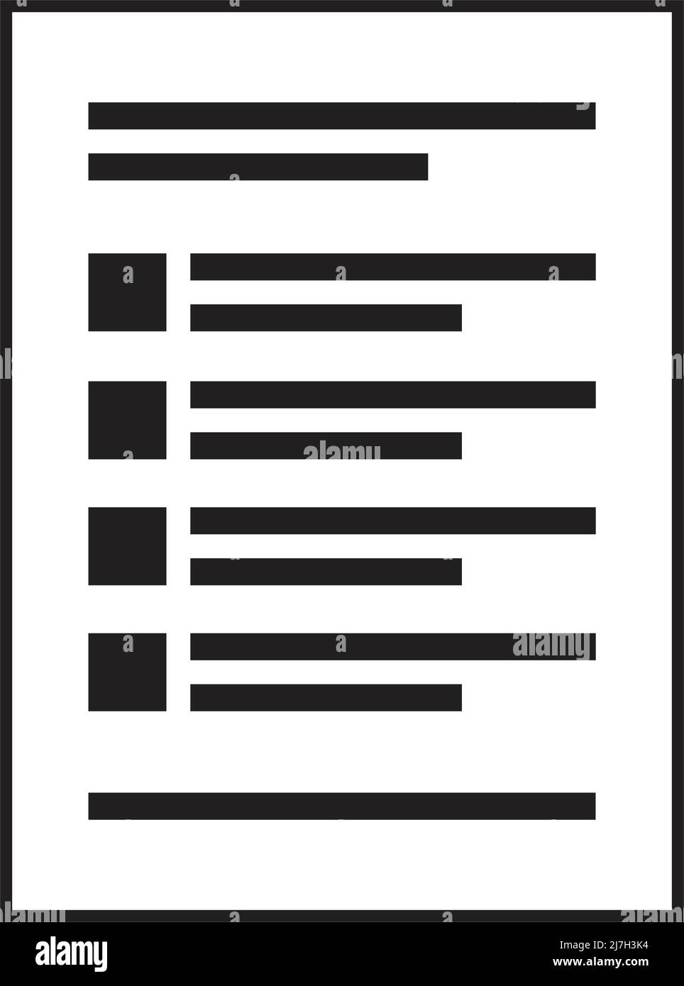 List icon vector for business file data and documentation report in a ...