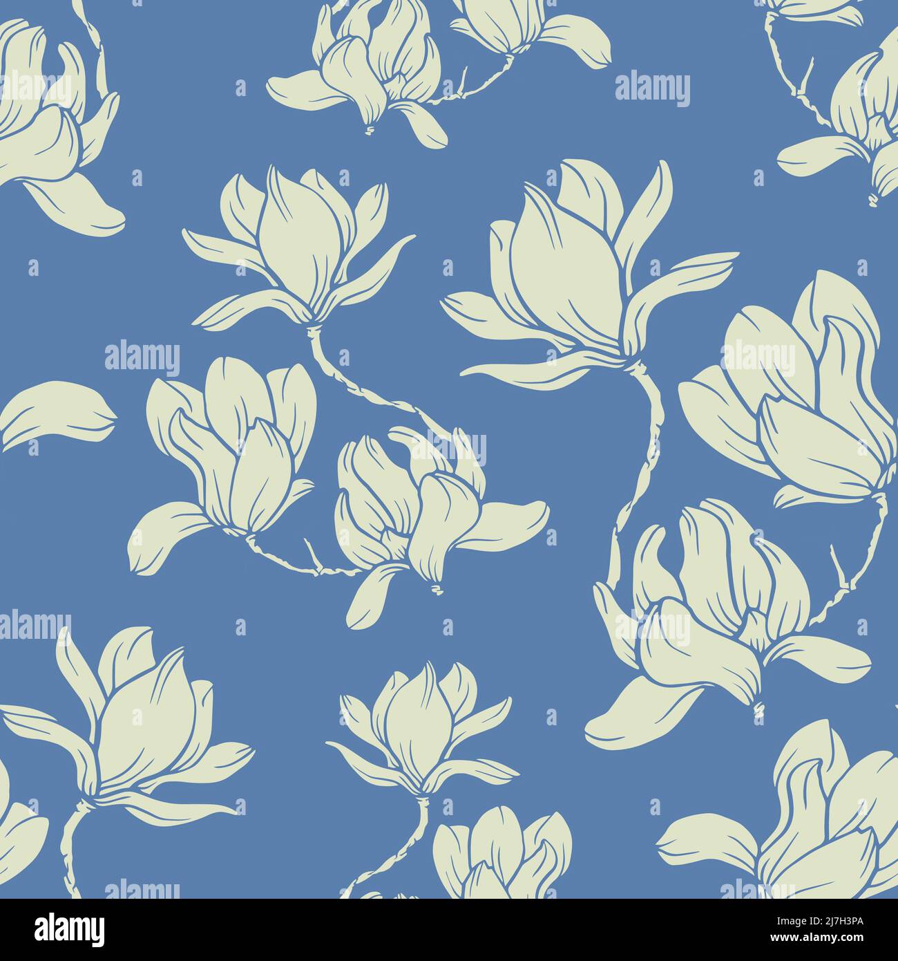 Magnolia flower pattern hi-res stock photography and images - Alamy