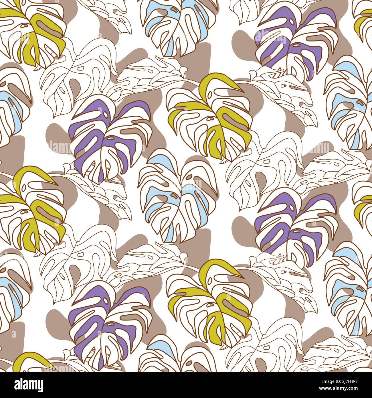 Tropical leaf Wallpaper, Monstera nature leaves pattern design, Jungle ...