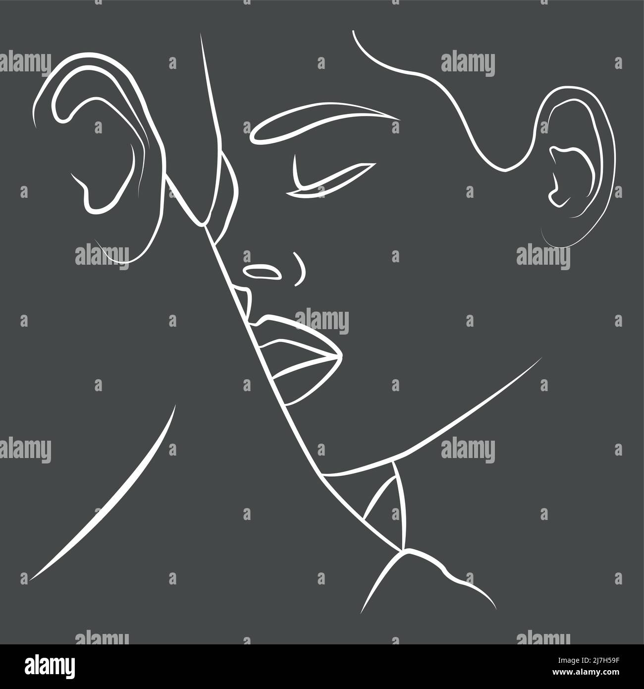 Abstract minimalistic female figures. Vector fashion illustration of a ...