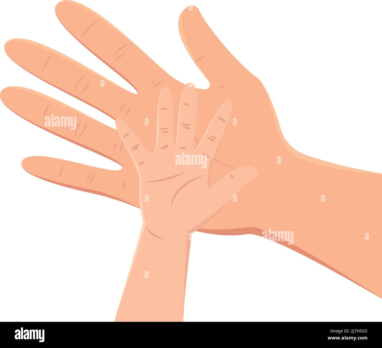 Isolated dad and baby hands father vector illustration Stock Vector ...