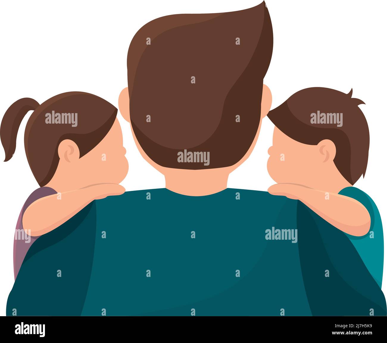 Isolated Dad And Sons Father Vector Illustration Stock Vector Image