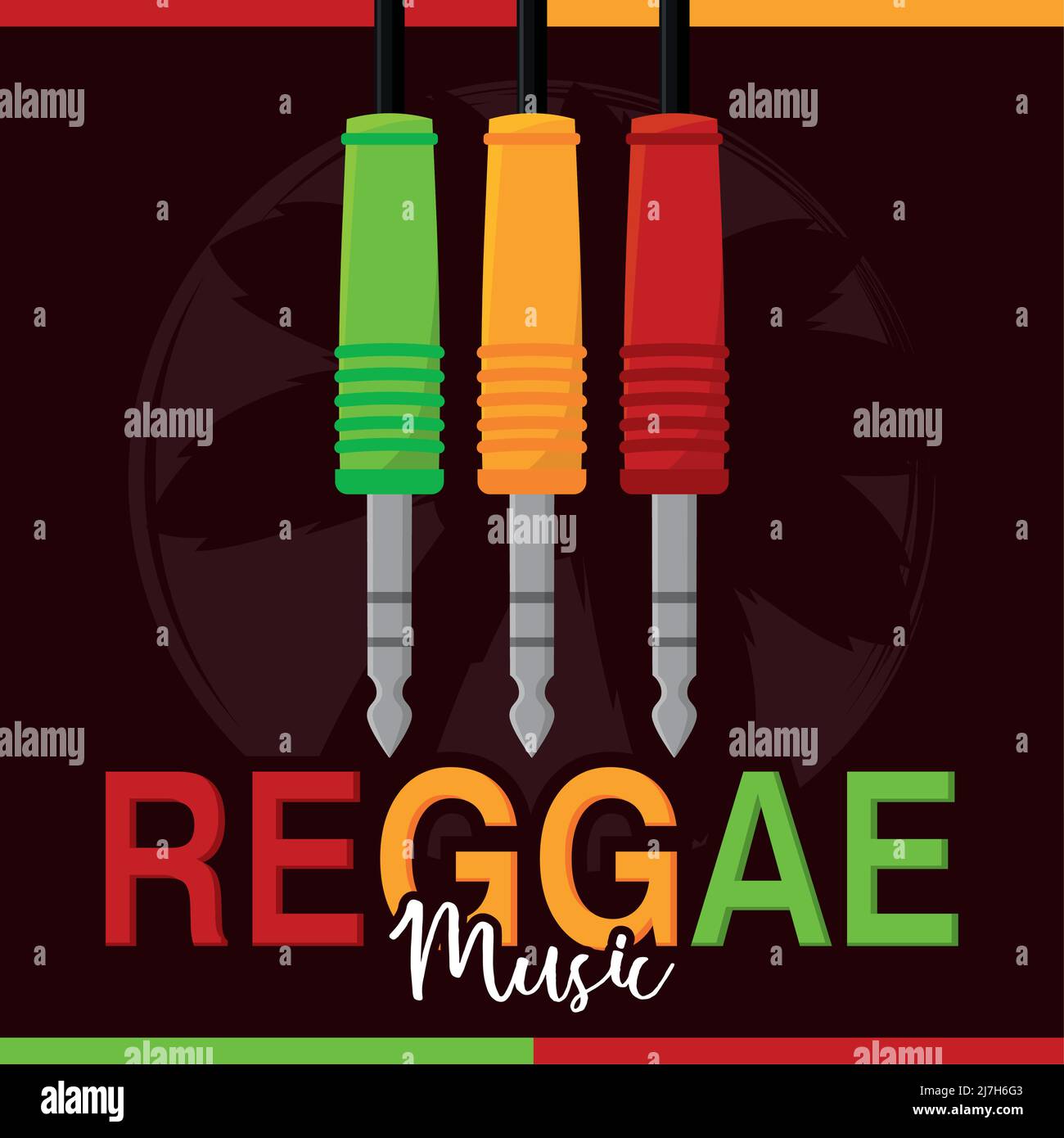 Isolated reggae sound music vector illustration Stock Vector Image ...